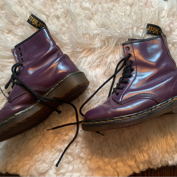 Dr. Martens | Shoes | Vintage Dr Martens 46 Purple Boots England 8 Eyes ...
